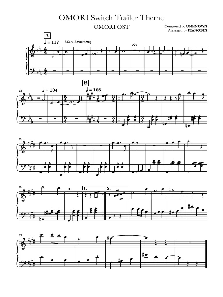 OMORI Switch Trailer Theme | PDF