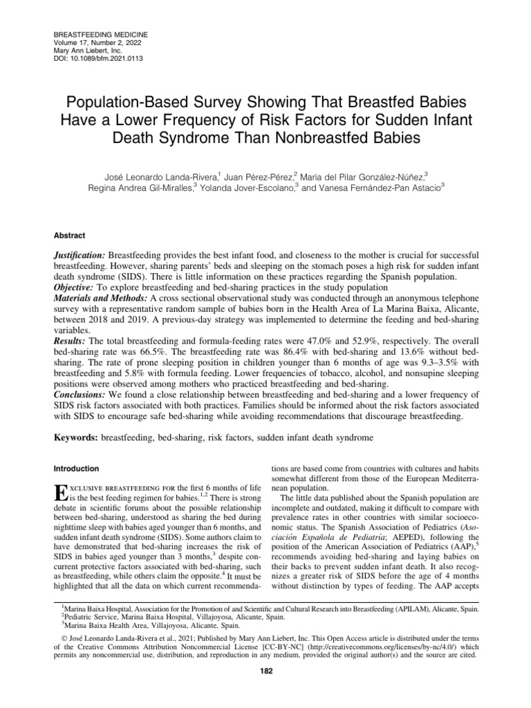 Population-Based Survey Showing | PDF | Breastfeeding | Infants