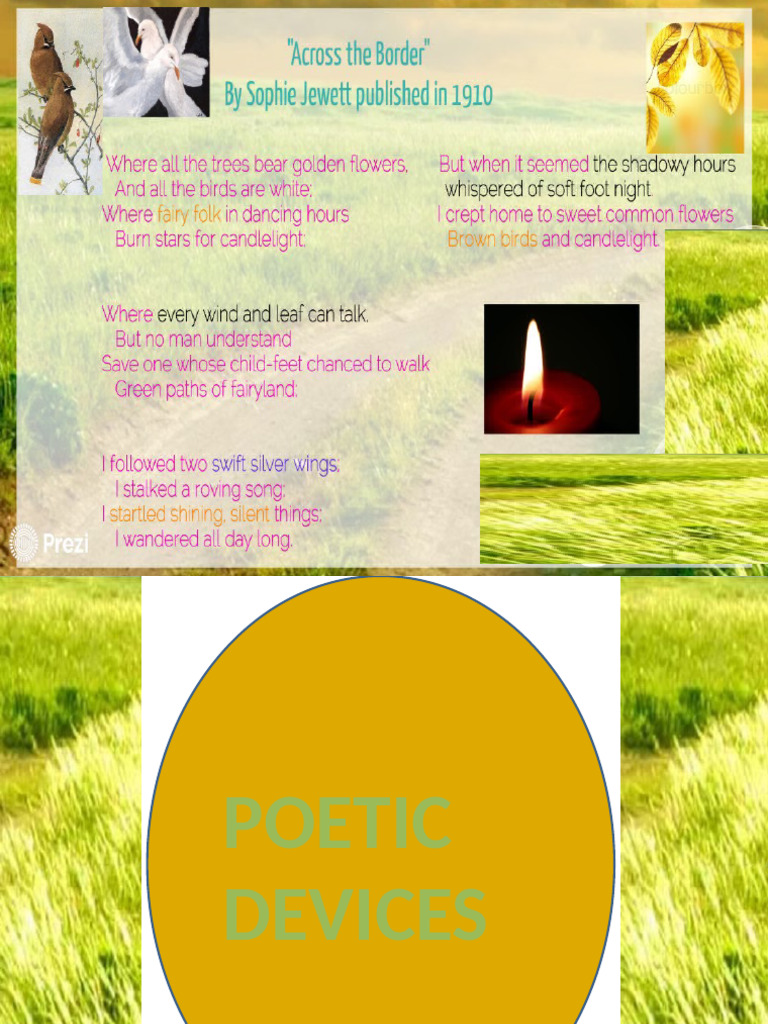 Across The Border - Poetic Devices | PDF