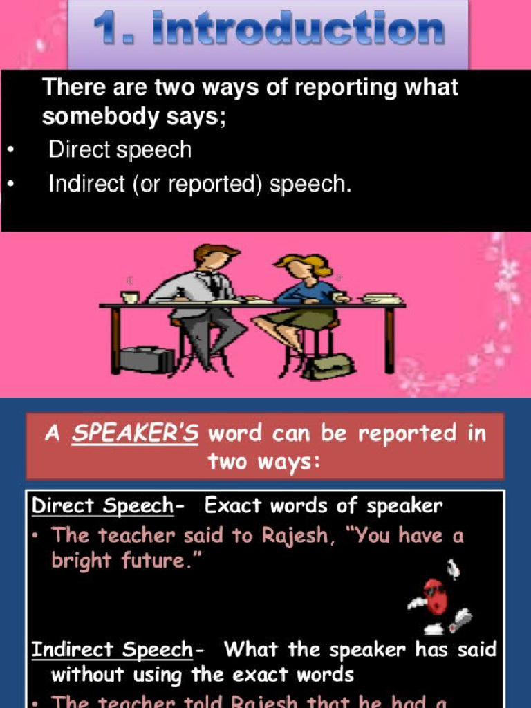 Direct and Indirect Speech | PDF