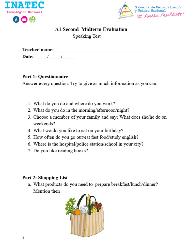 A1 Second Midterm Evaluation | PDF