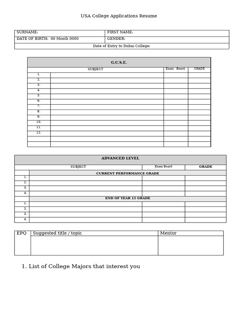 USA College Applications Decision Questions | PDF