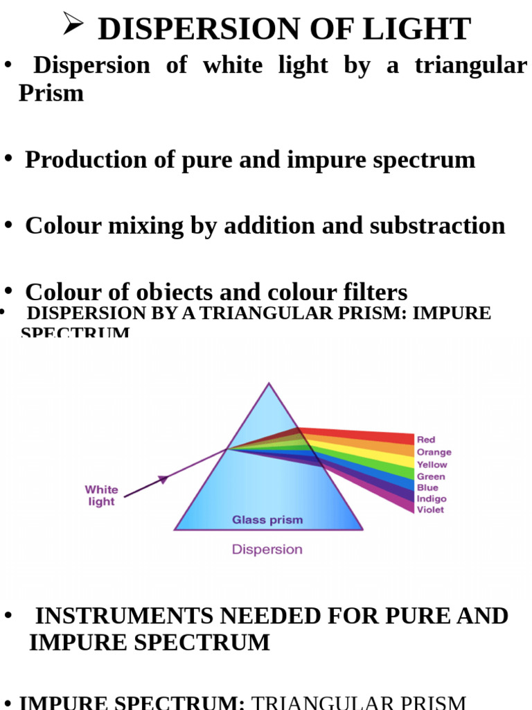 Dispersion of Light | PDF