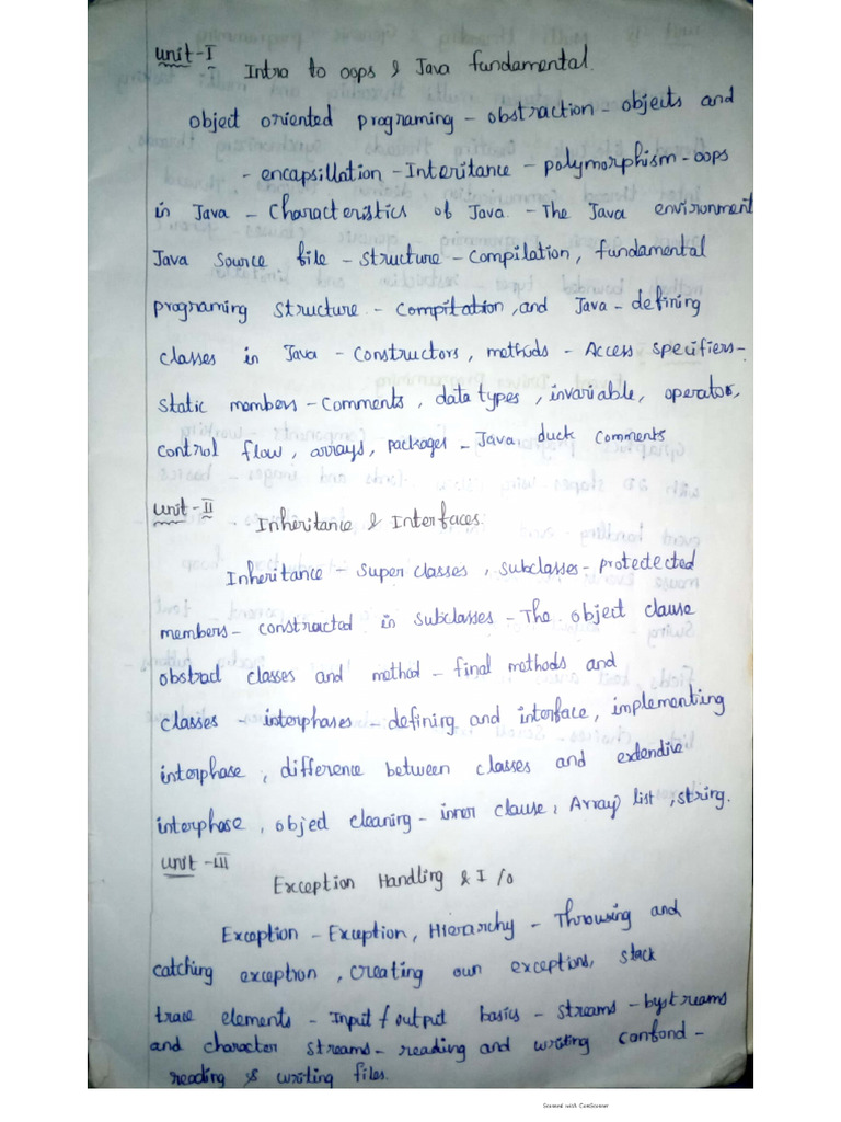 Oops Full Notes | PDF