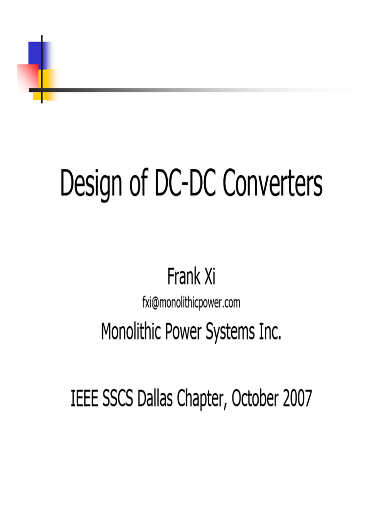 DCDC_Design_Slides_Ver2 | PDF | Analog Circuits | Electronics