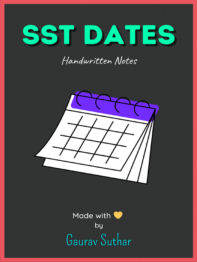 SST Dates by Gaurav Suthar | PDF