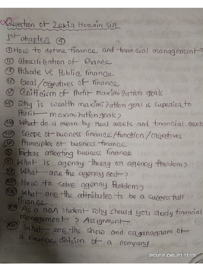Questions of Financial Management | PDF