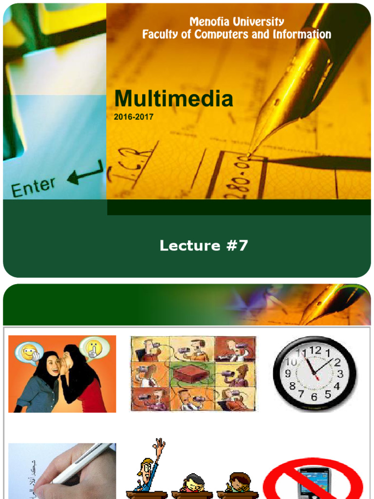 Multimedia 2017 2018 Lec7 | PDF | 2 D Computer Graphics | Sampling (Signal Processing)