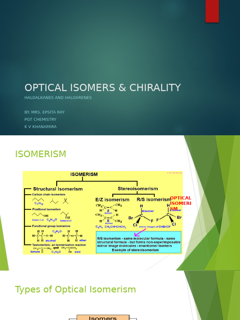 Optical Isomer and Chirality of Molucules 12 | PDF