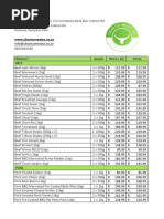 BMT PRICELIST 29.2pdf | PDF | Sausage | Lamb And Mutton