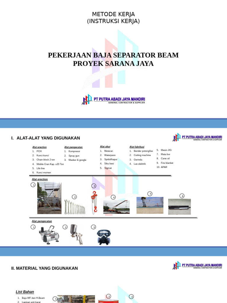Metode Pekerjaan Balok Separator Beam | PDF