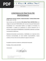 Constancia de Prácticas Pre-profesionales | PDF
