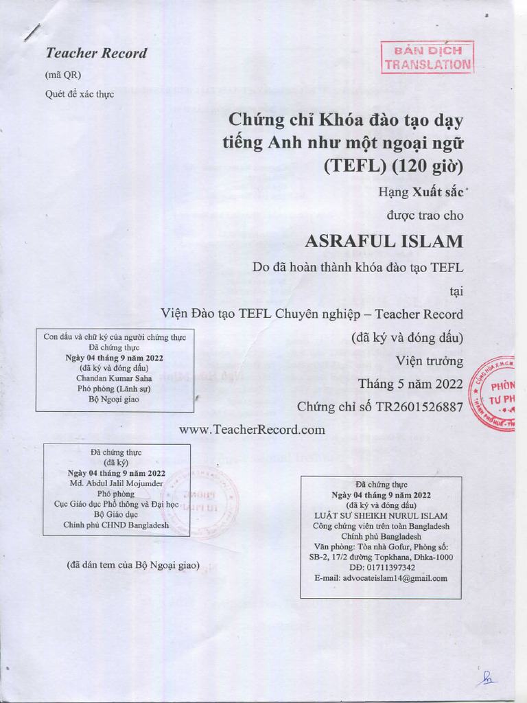 TEFL 120 hours Certificate | PDF