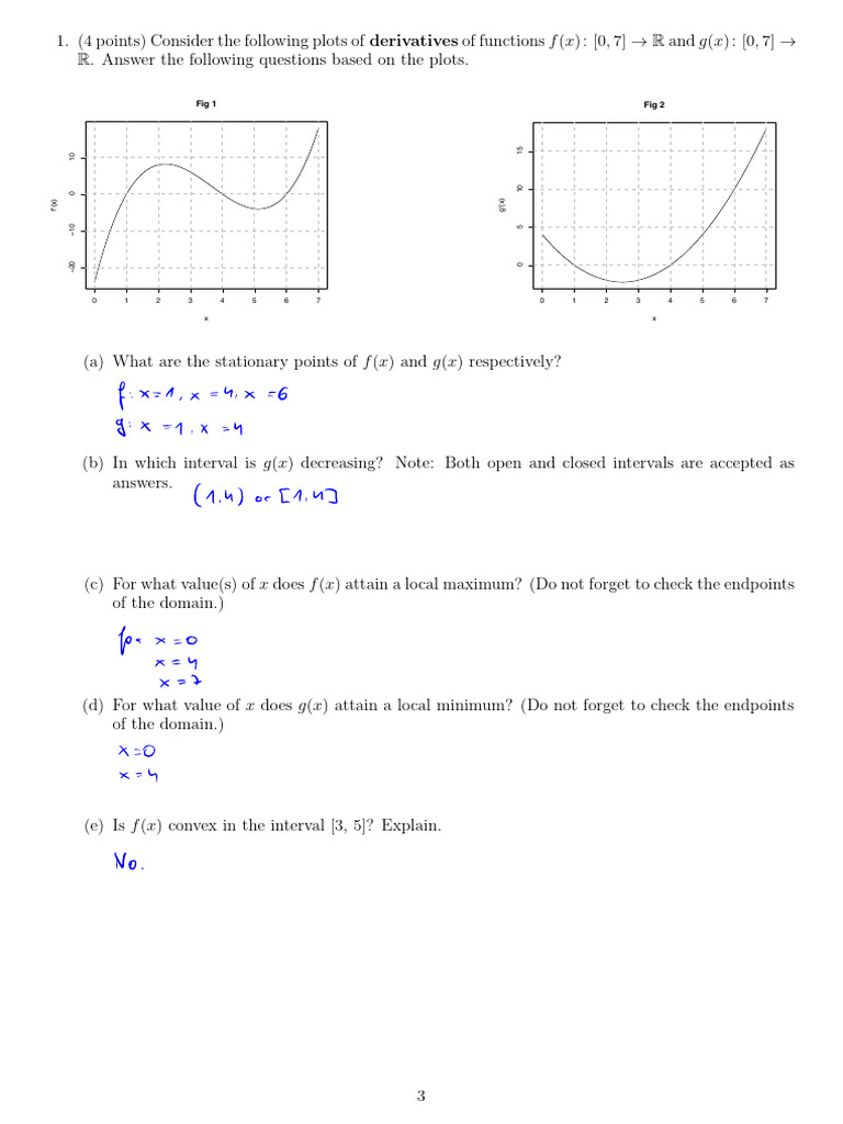 Derivatives and Optimization Problems Analysis | PDF | Interval ...