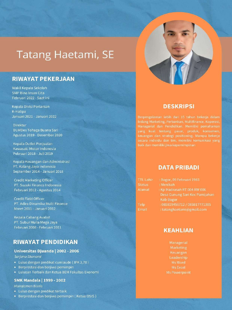 CV. Tatang Haetami | PDF