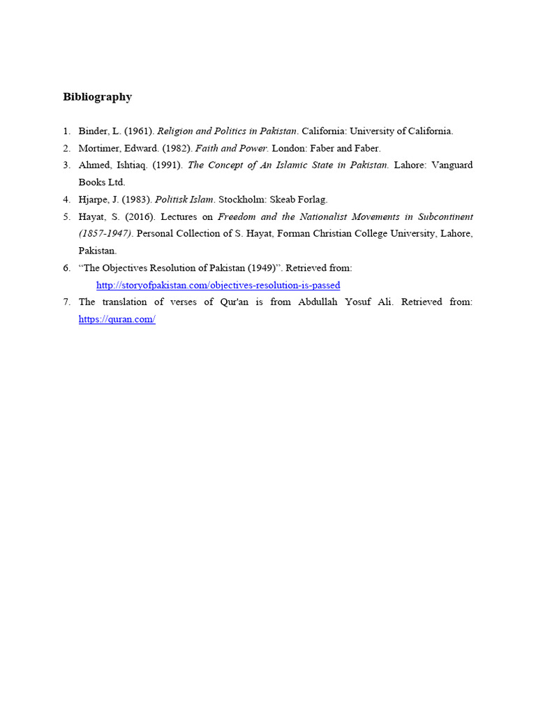 Bibliography Sample | PDF