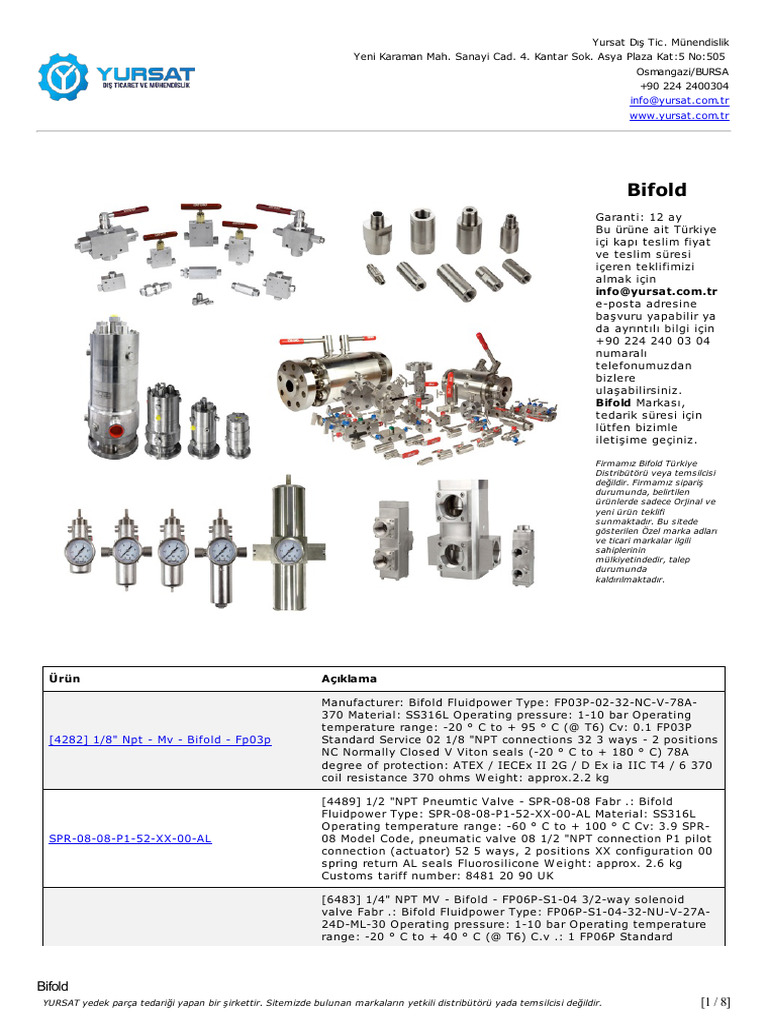 Bifold | PDF | Valve | Gases