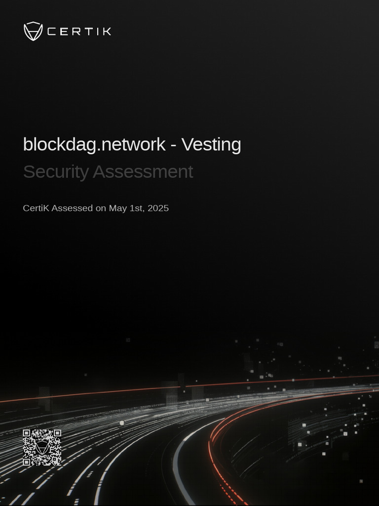 Blockdag Certik Security Audit | PDF | Risk | Software Engineering