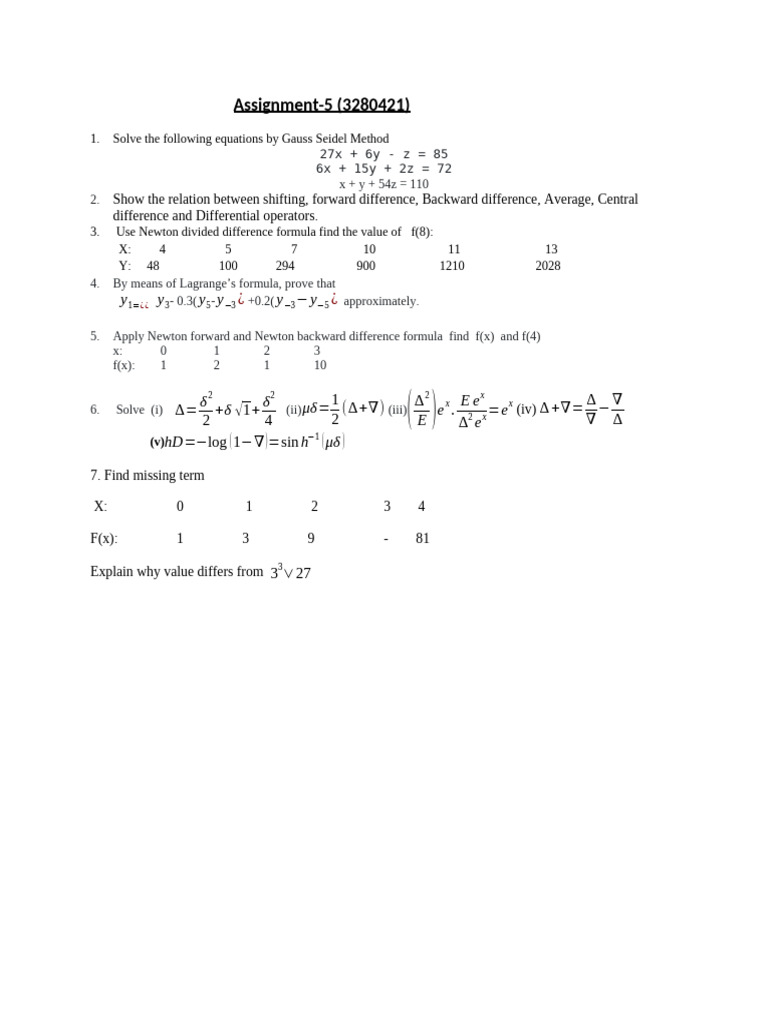 Assignment-5 CALCULUS AND OPTIMIZATION TECHNIQUES | PDF