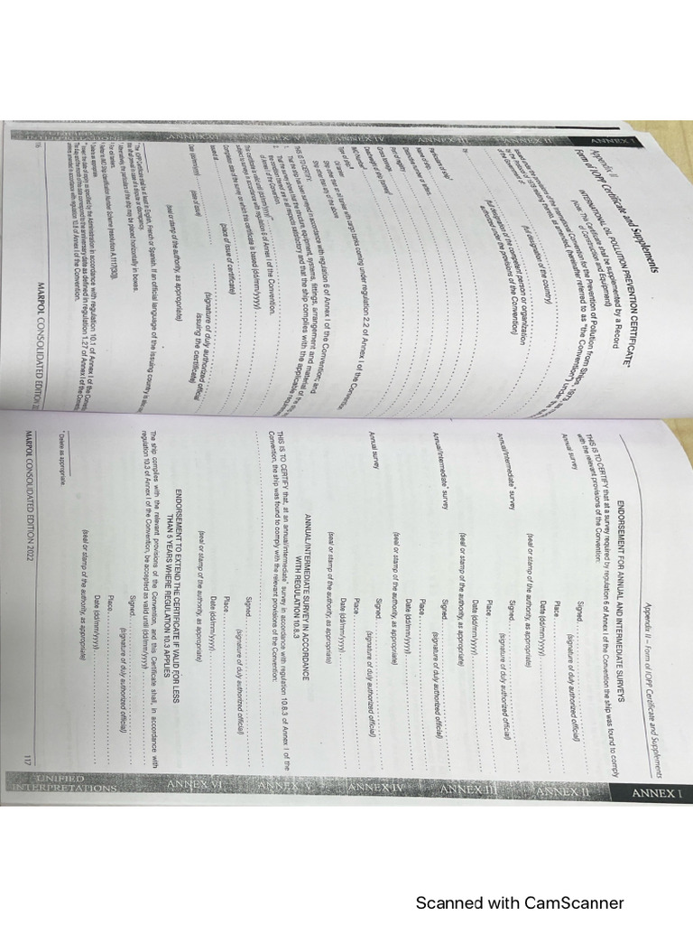 IOPP CERTIFICATE | PDF