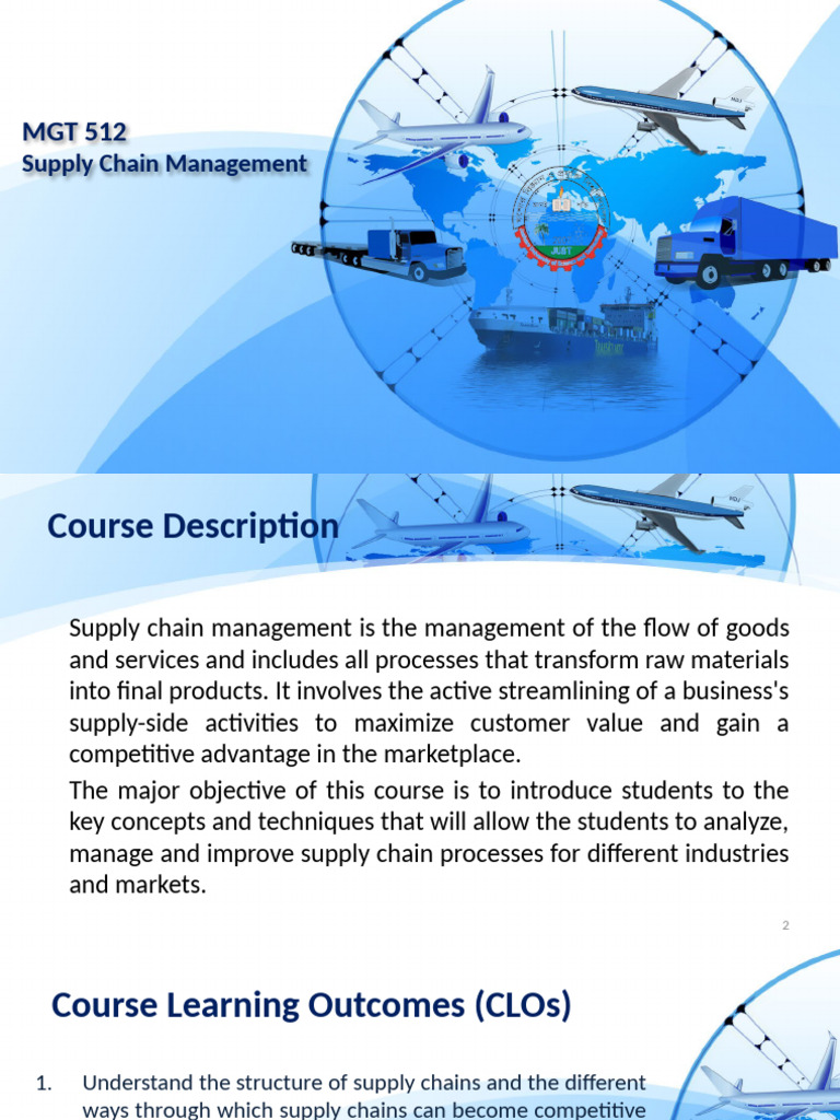 01 MGT SCM Understanding Supply Chain Mgt. | PDF | Supply Chain Management | Supply Chain