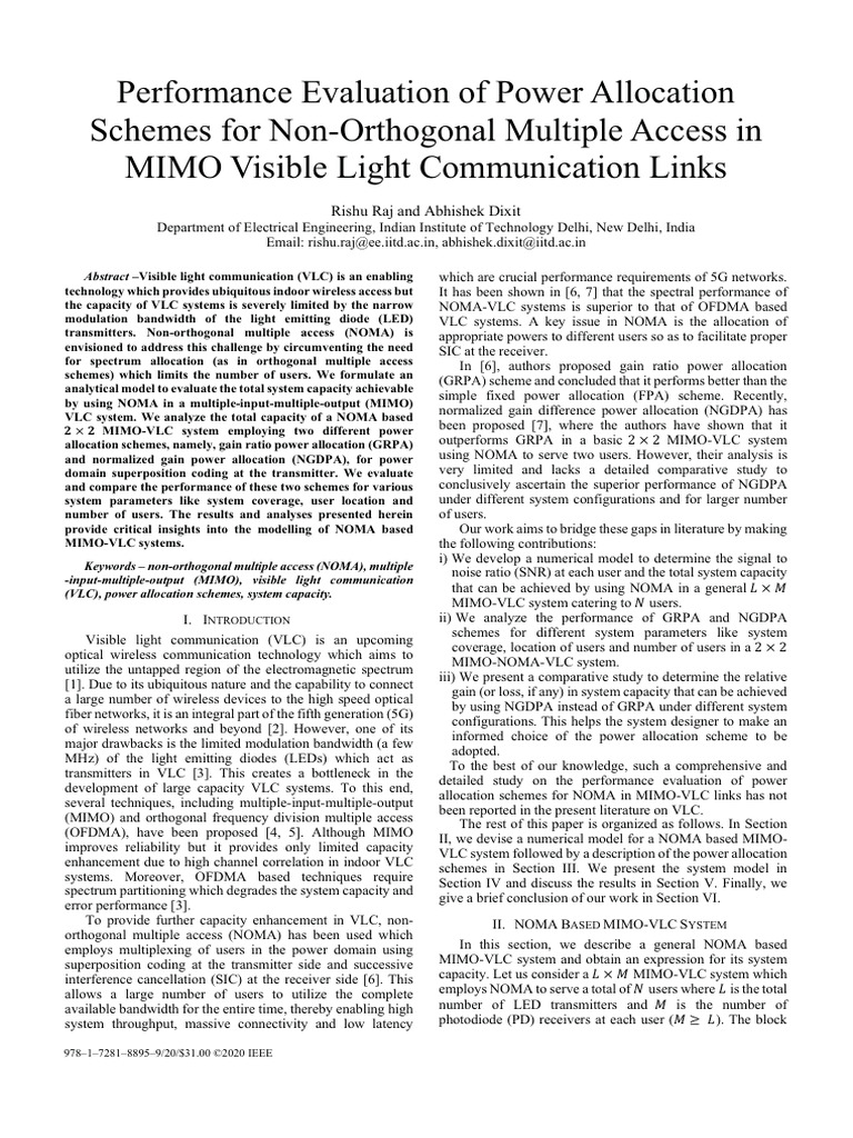 93-Performance Evaluation of Power Allocation Schemes For Non-Orthogonal Multiple Access in MIMO ...