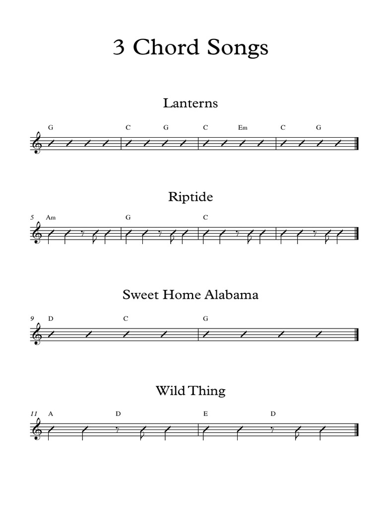 3 Chord Songs | PDF