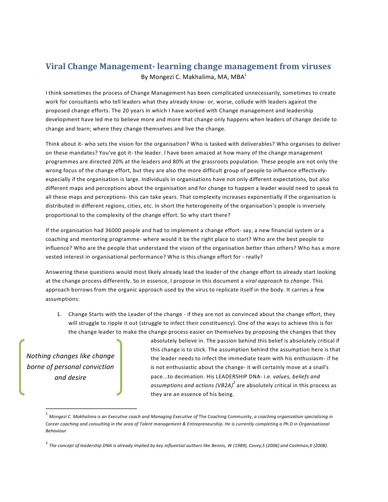 Viral Change Management Strategies | PDF | Competence (Human Resources ...
