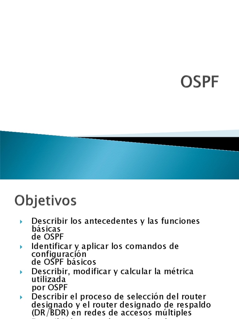 Presentacion OSPF | PDF | Enrutador (Computación) | Dirección IP