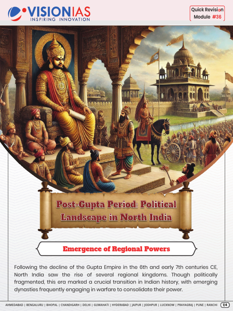 09c86 Post Gupta Period Political Landscape in North India | PDF | Asia