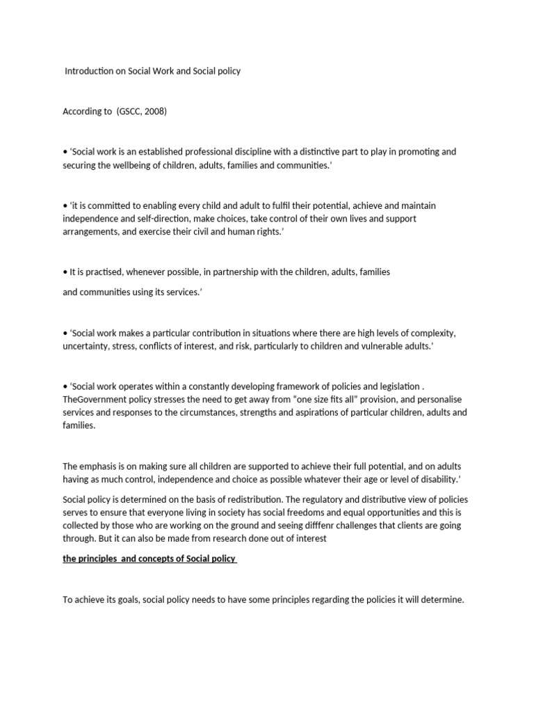 Introduction To Social Policy | PDF | Policy | Social Equality