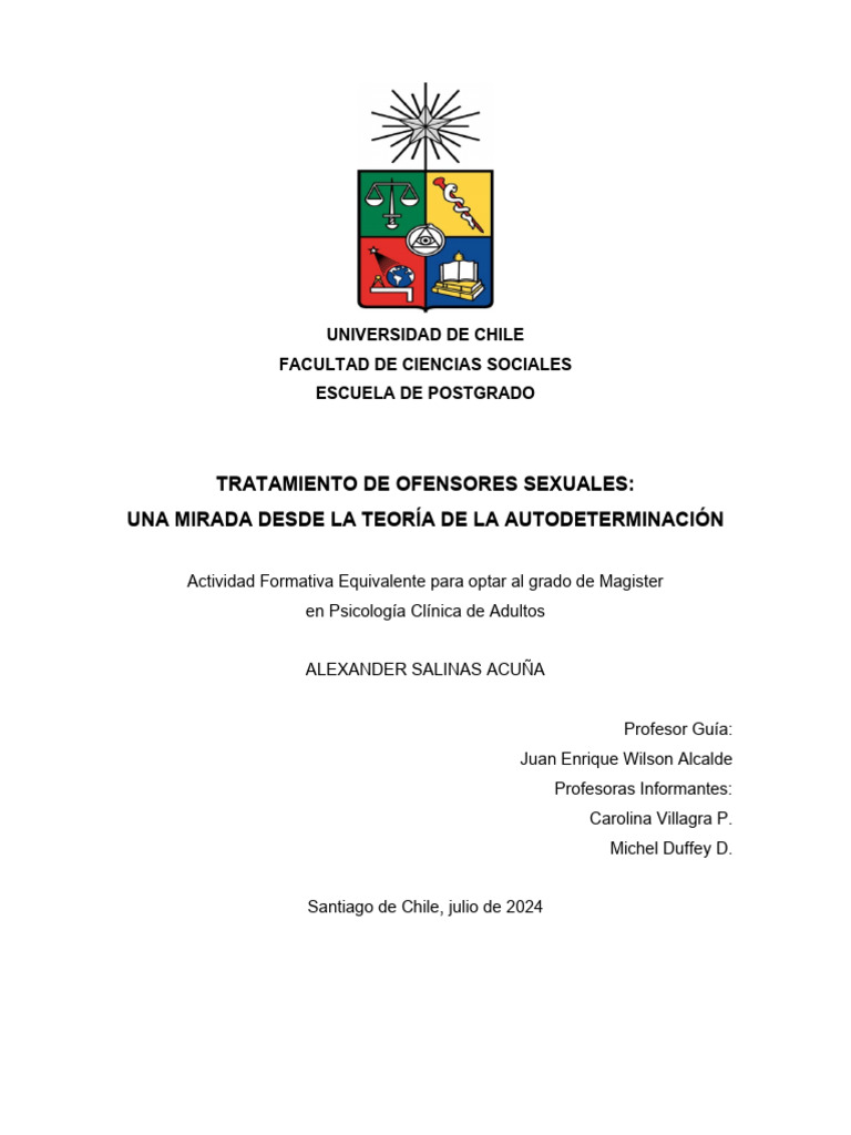 Tratamiento de Ofensores Sexuales | PDF | Motivación | Motivacional