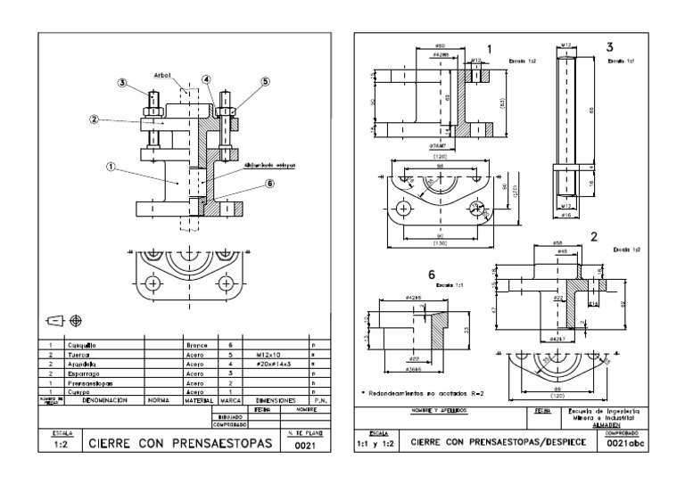 Práctica 6-Cierre Con Prensaestopas-2D | PDF