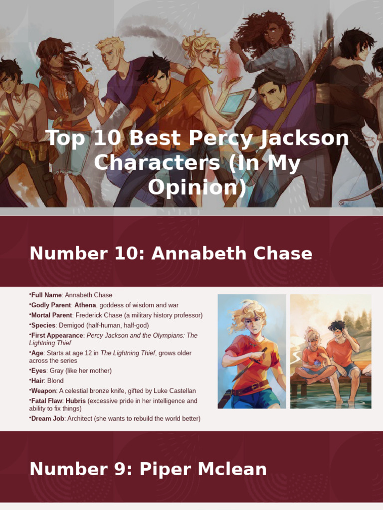 Top 10 Percy Jackson Characters | PDF | Rick Riordan