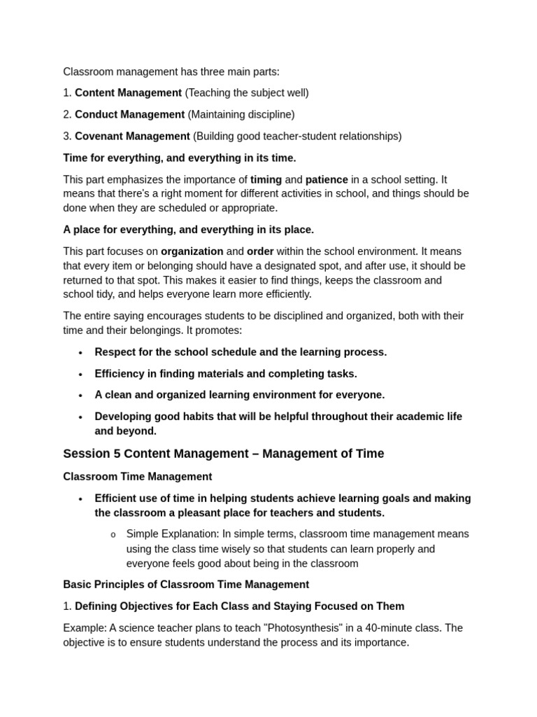 CBP Classroom Management | PDF | Teachers | Classroom Management