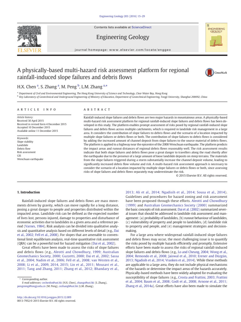 A Physically Based Multi Hazard Risk Assessment Platform For - 2016 ...