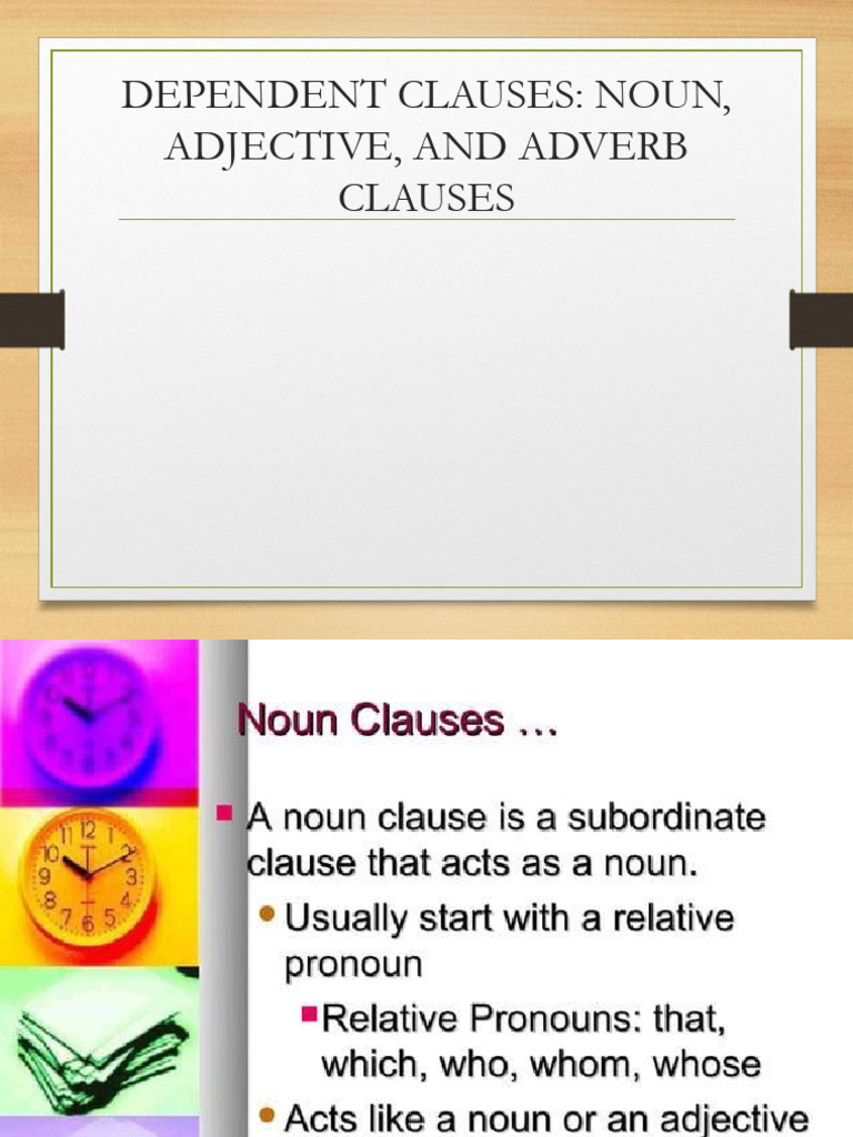 Noun Adjective Adverb Clauses | PDF
