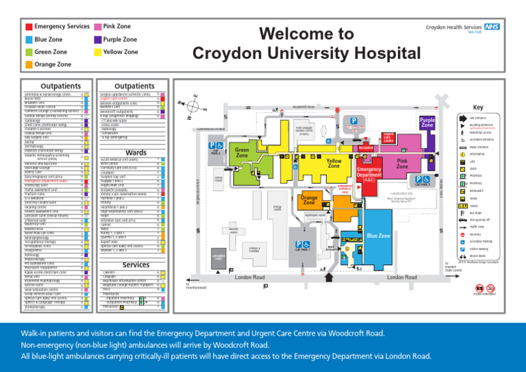 Map of Croydon Hospital Departments Copy 2 | PDF | Emergency Department ...