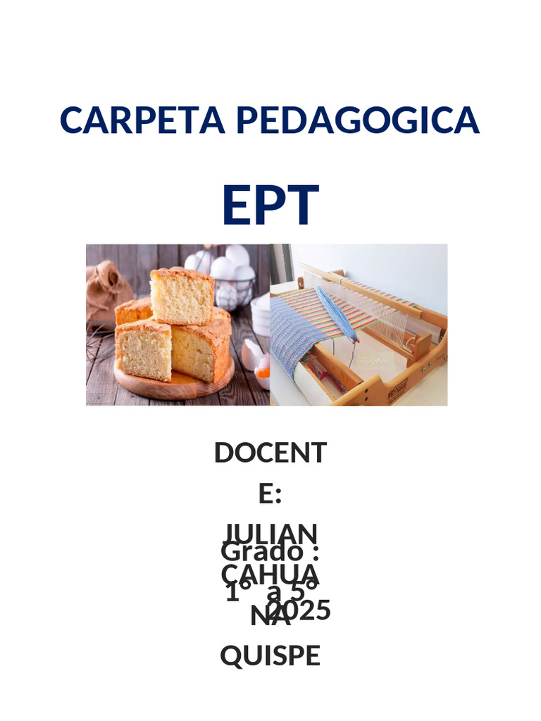 Carpeta Pedagogica 2025 Ept | PDF