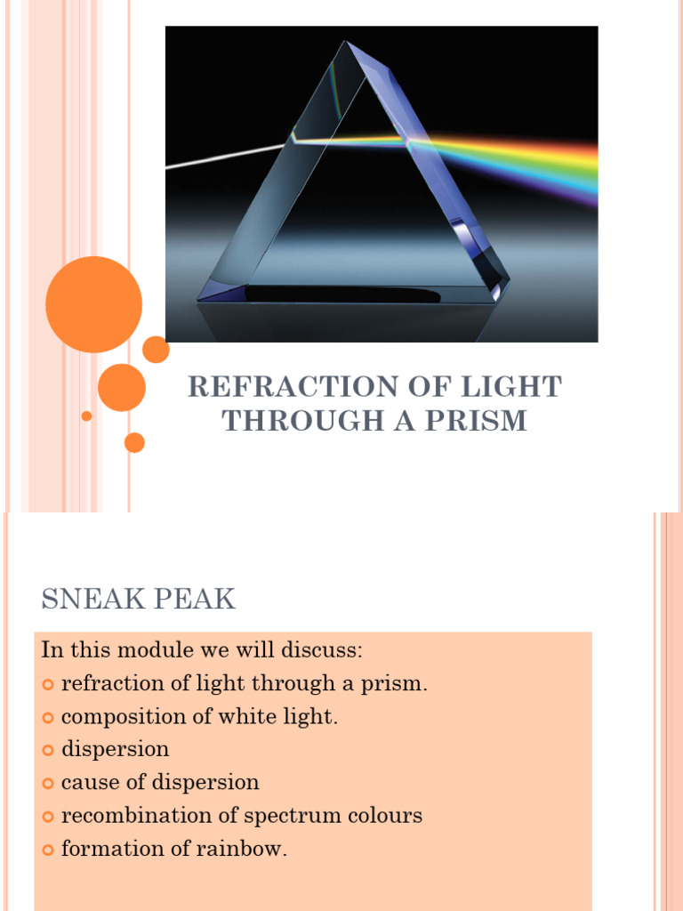 Refraction of Light Through A Prism | PDF | Rainbow | Refraction