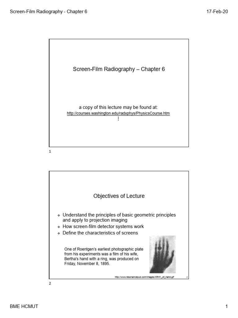 6 - Screen-Film Radiography | PDF | Radiography | X Ray