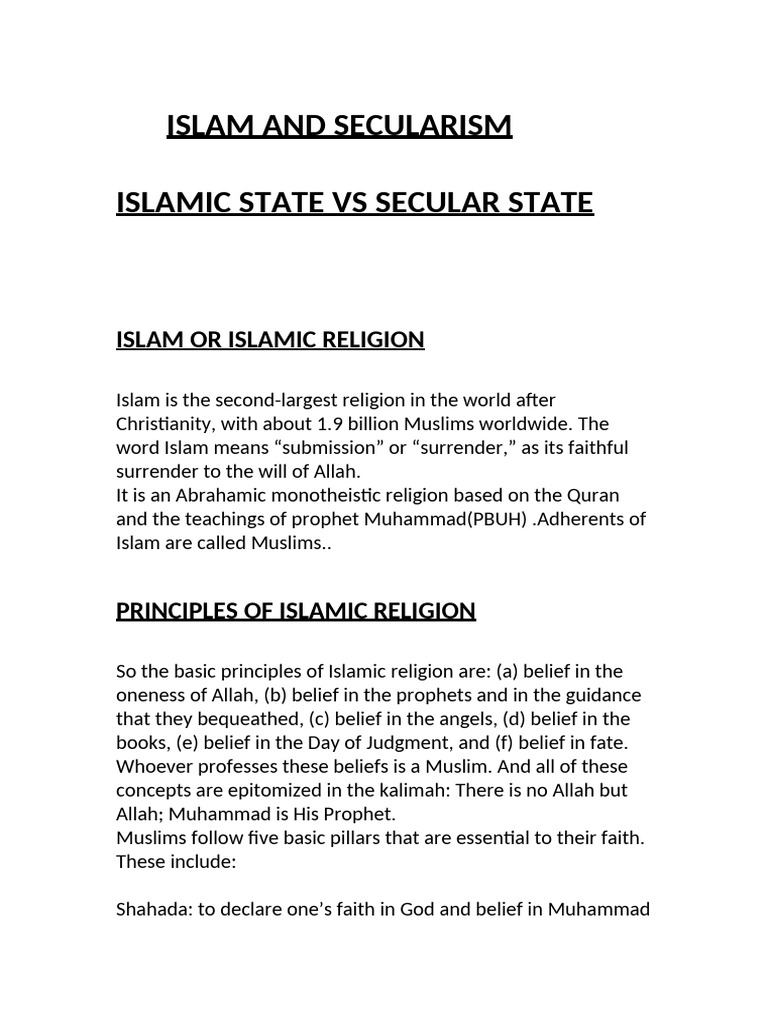 Islam and Secularism | PDF | Secularism | Muhammad