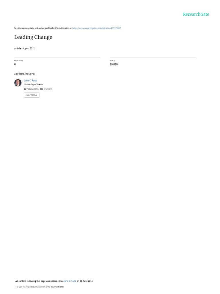 Leading Change | PDF