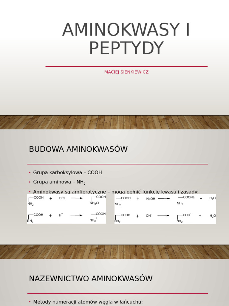 Aminokwasy I Peptydy | PDF