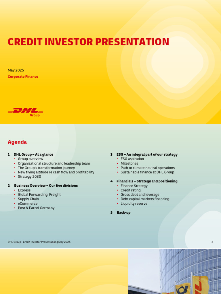 DHL Group Credit Investor Presentation May 2025 | PDF | Economies ...