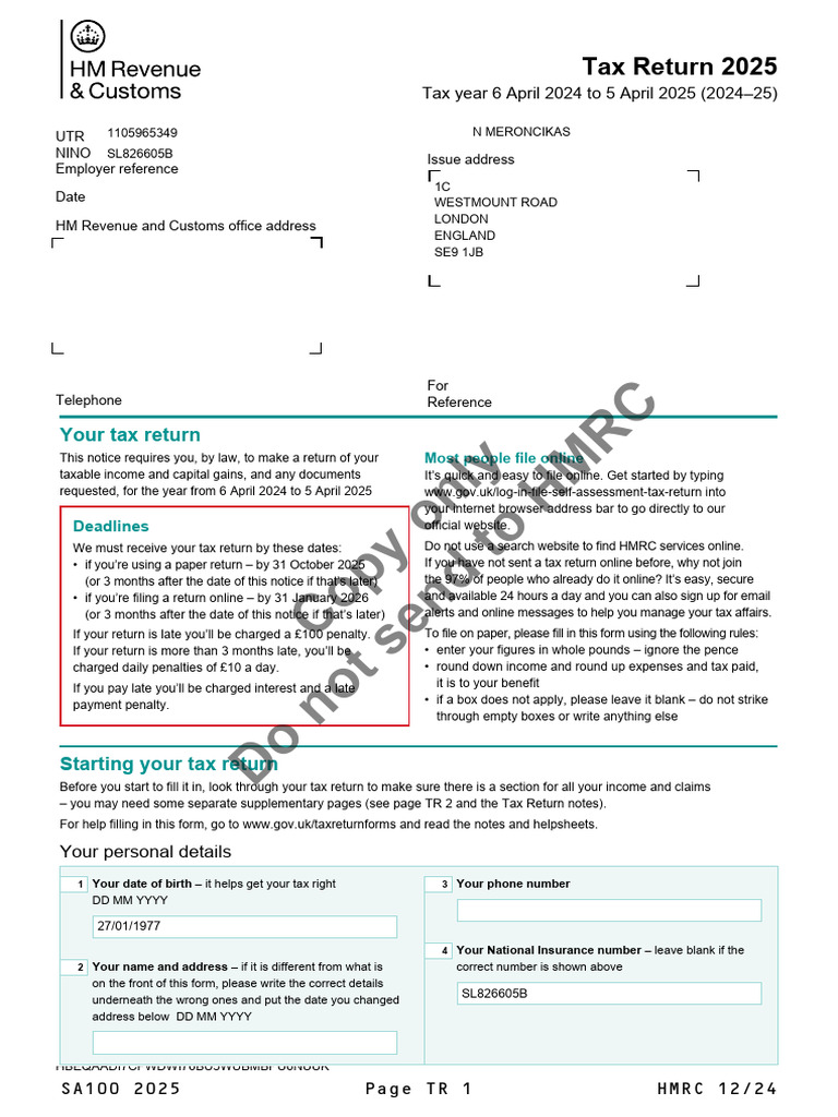 Tax Return Full Copy(2024-2025) | PDF | Taxes | Pension
