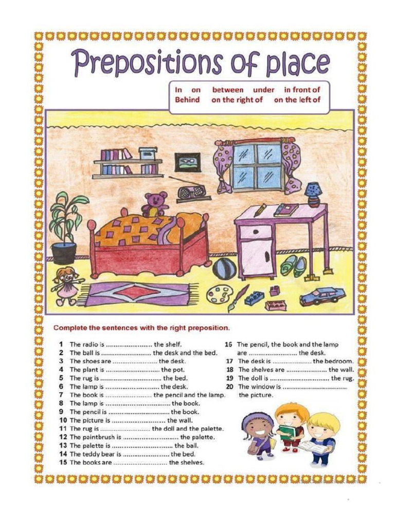 preposition of place worksheet | PDF