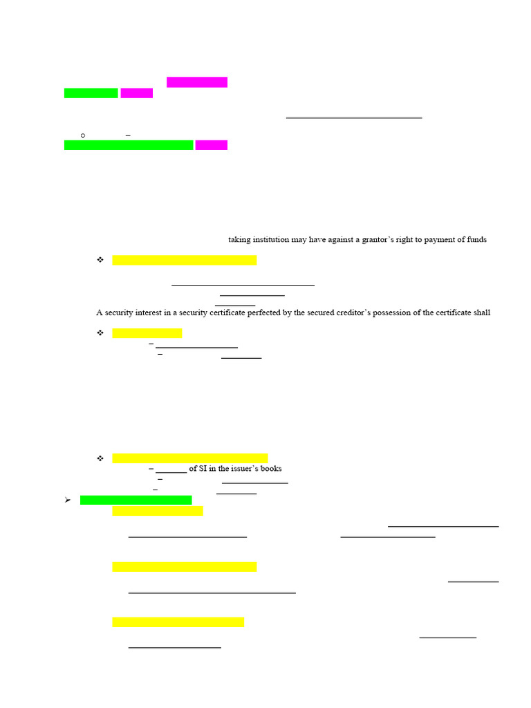 Priority of Security Interests Explained | PDF | Security Interest ...