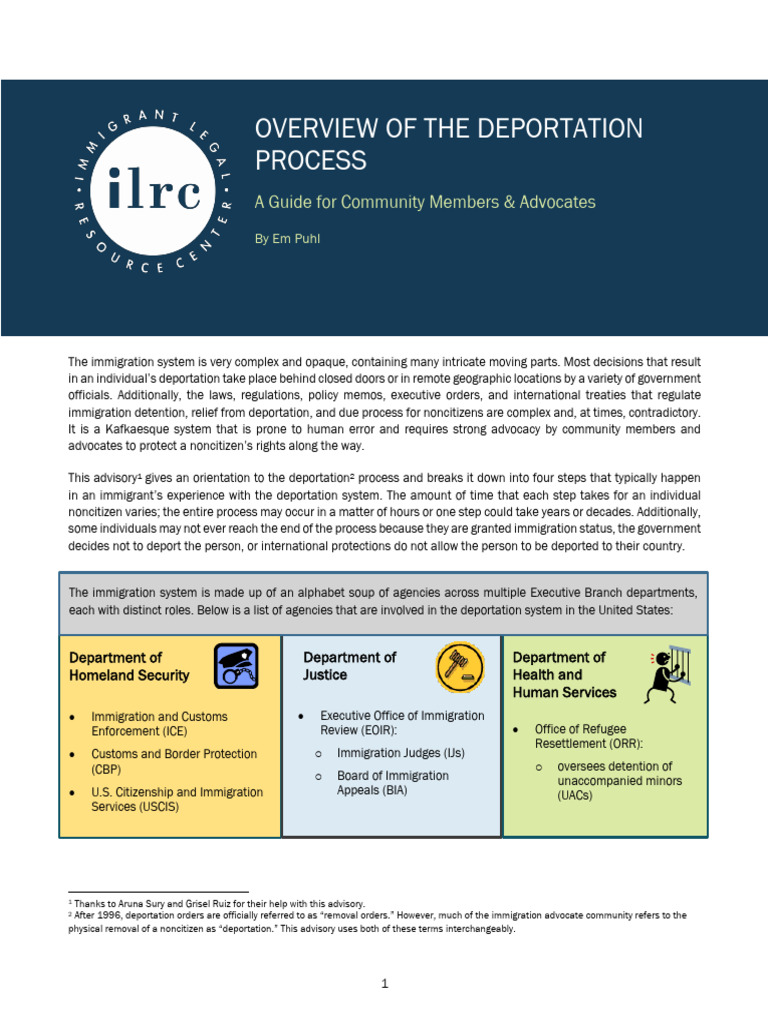 Overview Deport Process-20181221 | PDF | U.S. Immigration And Customs ...