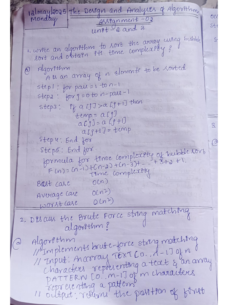 Daa Second Assignment | PDF